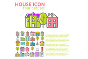 Line House Icon | Outline Icons ~ Creative Market
