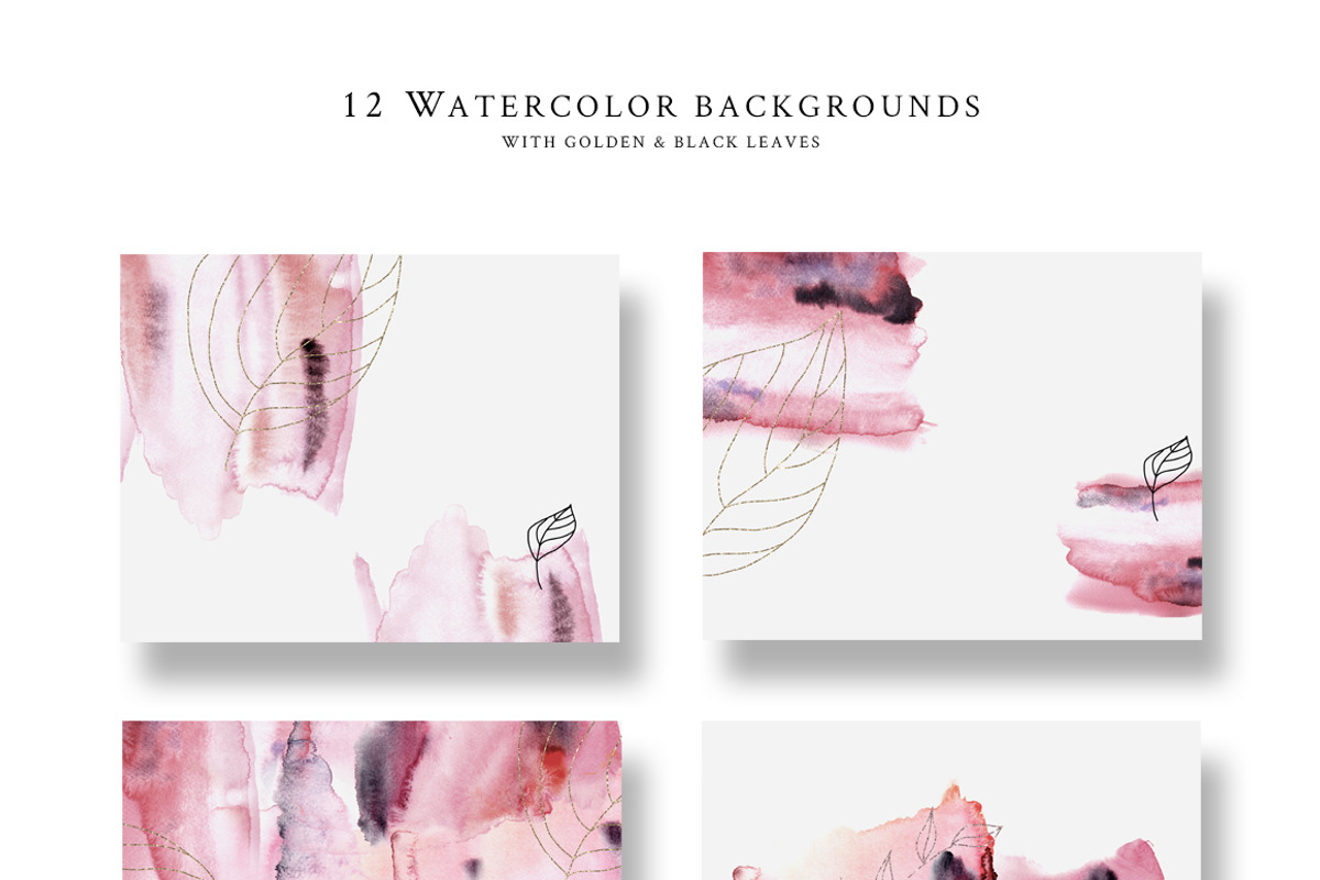 Watercolor backgrounds - Burgundy