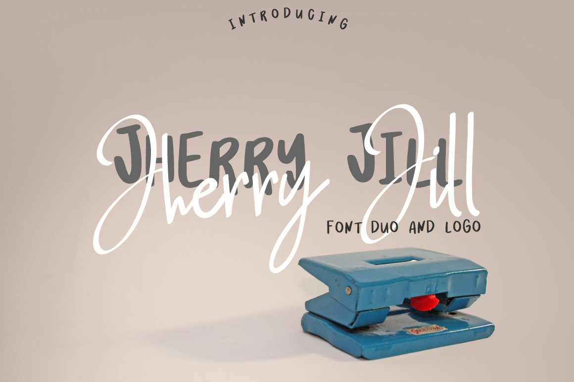 Jherry Jill | Font Duo + 6 Logos, a Script Font by Artstudio