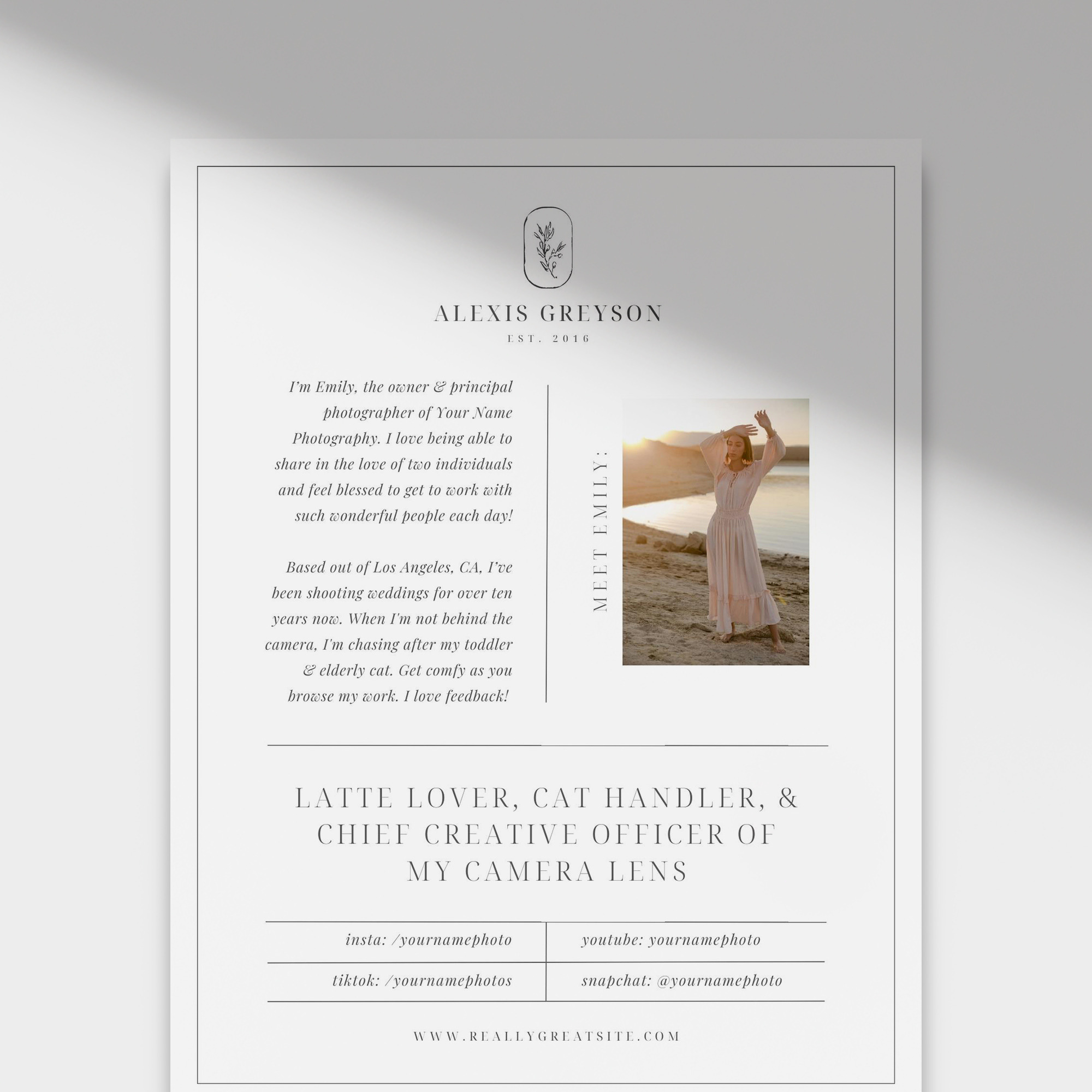 Get to Know Me Template for Canva, a Flyer Template by roselindoco