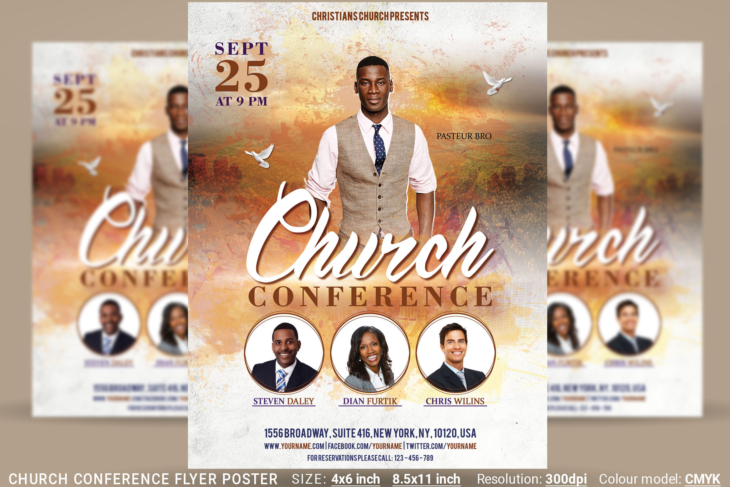 Church Conference Flyer Poster, a Flyer Template by Artolus