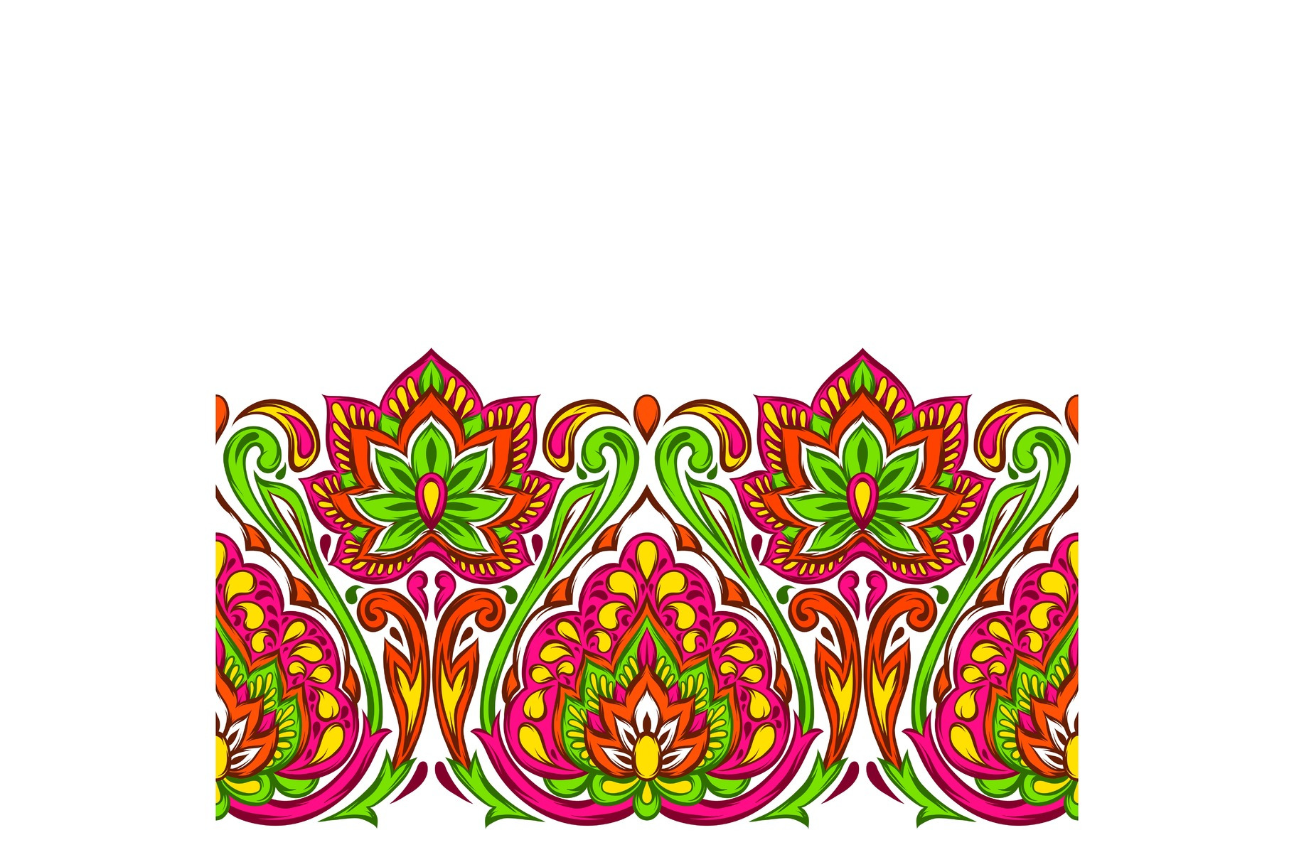 Indian ethnic seamless pattern., a Pattern Graphic by incomible