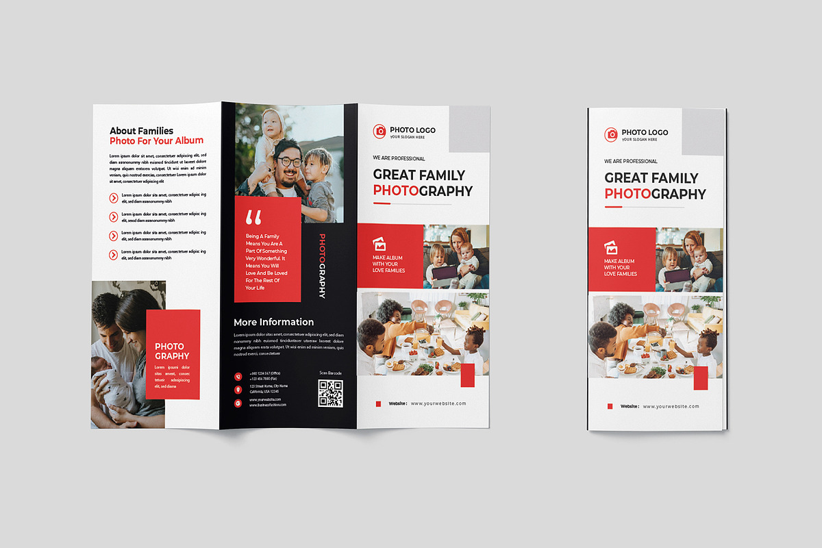Family Photography Trifold Brochure | Creative Market