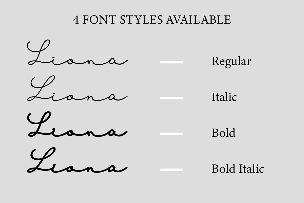 Liona - Longtail Wedding Font, a Script Font by Inventype Studio