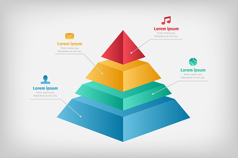 Pyramid cone info chart graphic, a Graphic by Petr Stránský