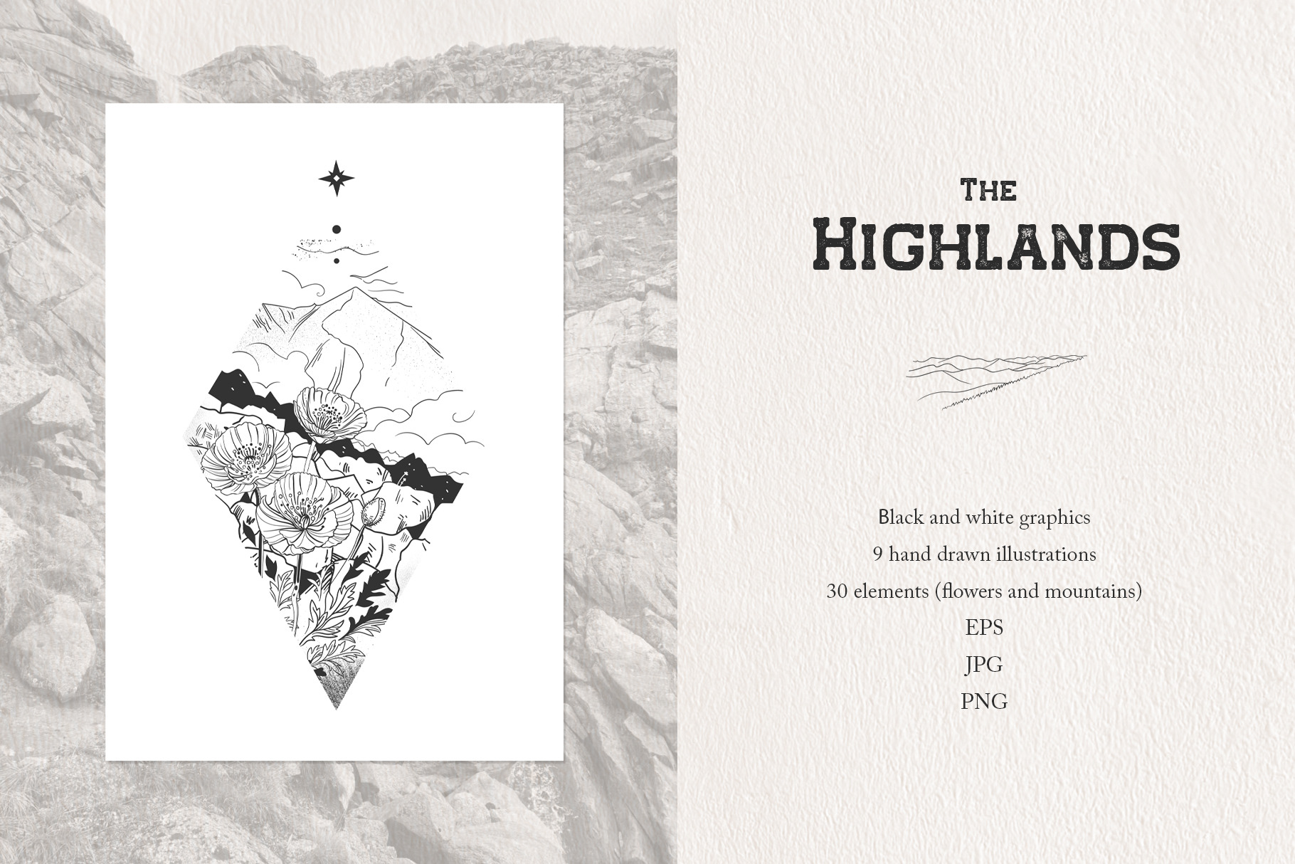 Highlands. Vector illustrations | Illustrations ~ Creative Market