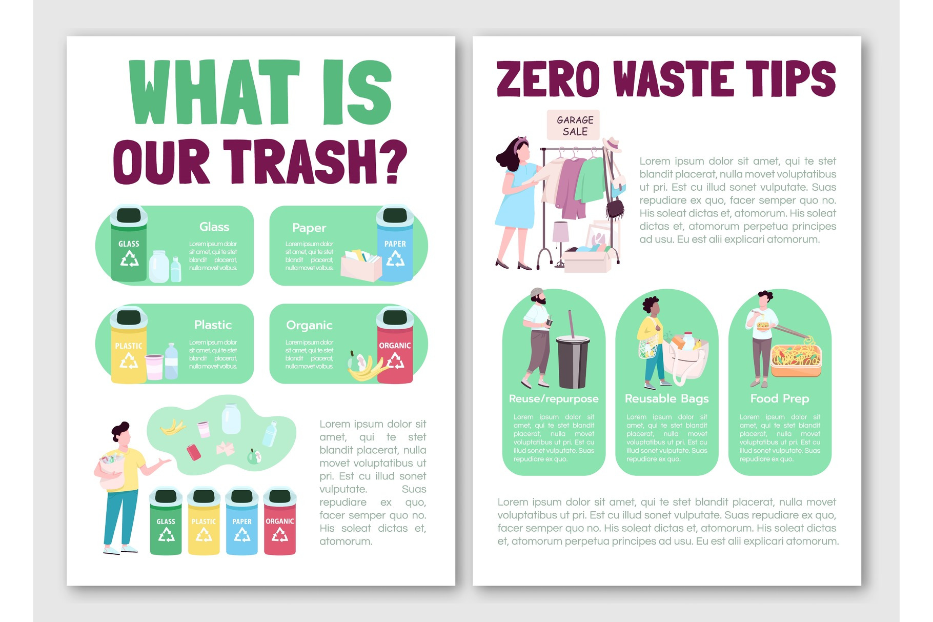 Zero waste lifestyle tips brochure, a Brochure Template by The img ... Zero waste lifestyle tips brochure, a Brochure Template by The img ...