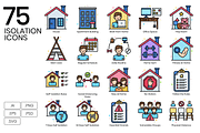 75 Isolation Icons | Vivid Series, an Outline Icon by Flat Icons