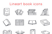 Lineart Book Icons, an Outline Icon by Meiluns shop