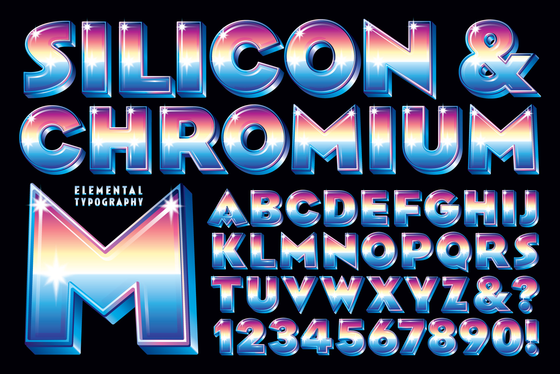 Lettering Design: Silicon & Chromium, an Object Graphic by Mysterylab ...