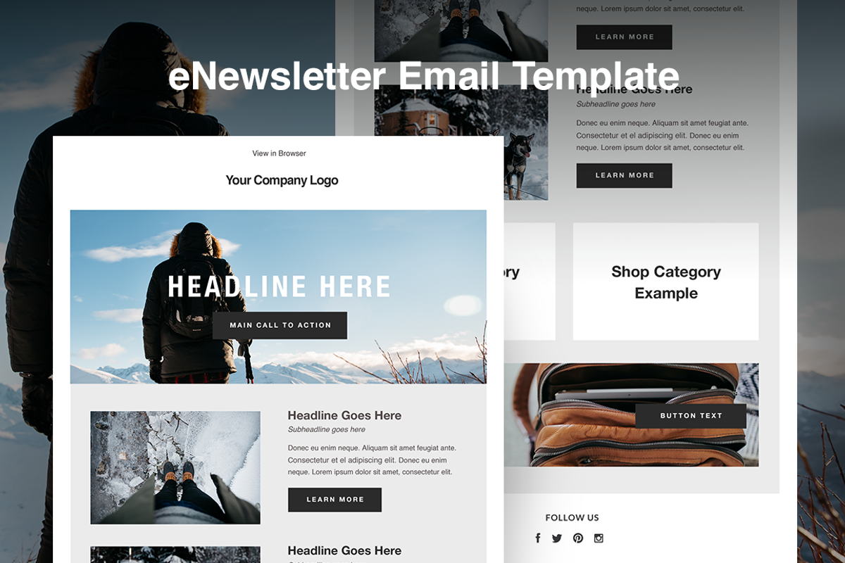 MailChimp HTML Email Template, an Email Template by Leanna Norwood Creative