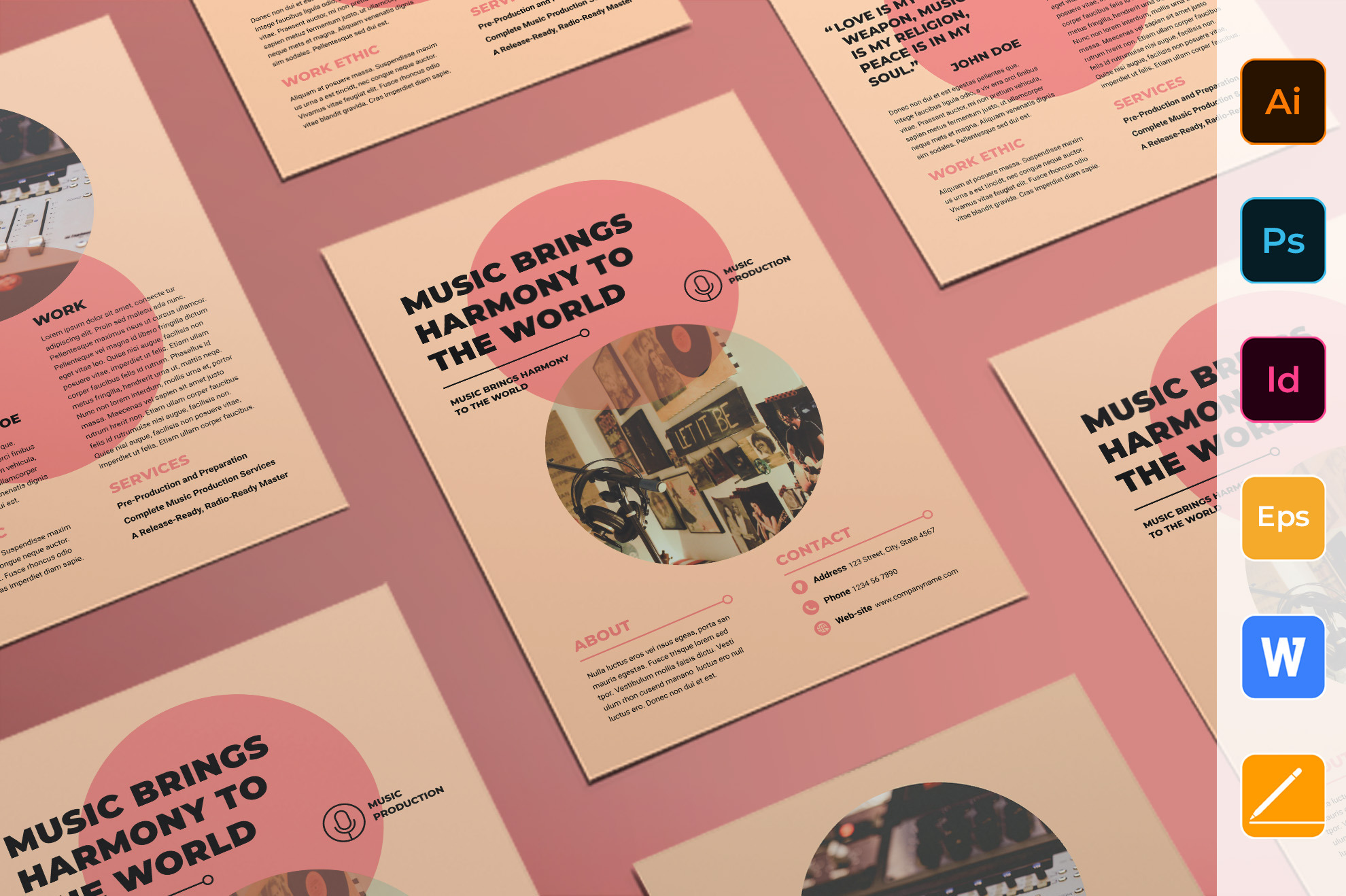 Music Production Flyer, a Flyer Template by TemplatesNow!