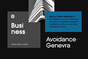 Avoidance Genevra Sans Serif Family