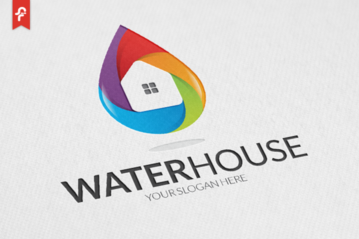 Water House Logo, a Branding & Logo Template by ft.studio