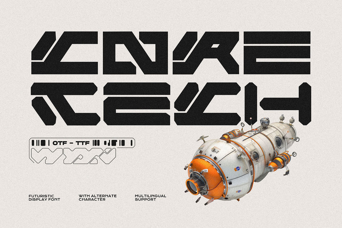 Core Tech - Futuristic Tech Font, a Sans Serif Font by Imoodev