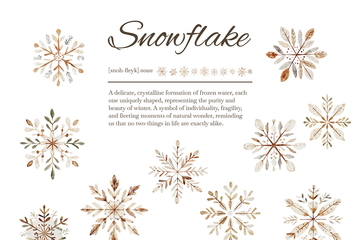 Watercolor Rustic Snowfall Patterns, a Pattern Graphic by NikiArts