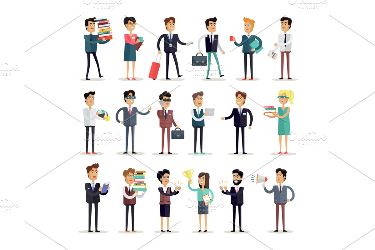 Set of Business Characters, a Person Illustration by robuart