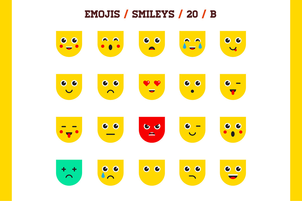 100 Emoji & Smiley Bundle Pack Vol 1, a Food Illustration by Ckybe's Corner
