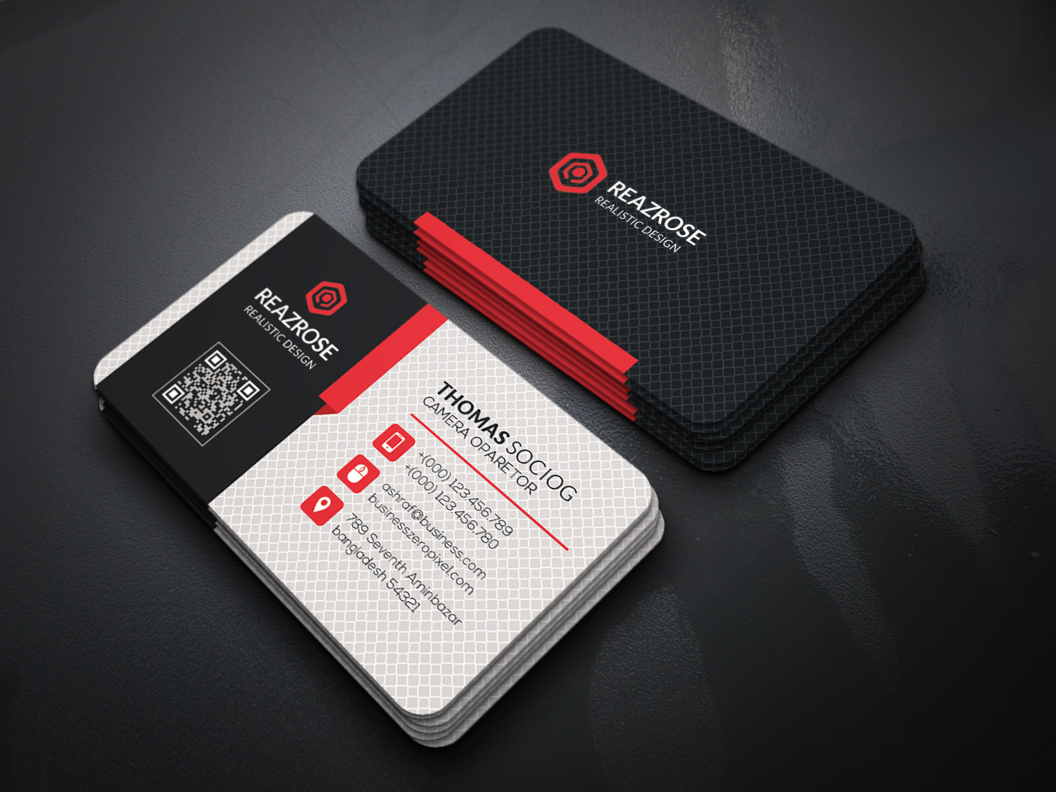 Side Curve Business Card, a Business Card Template by Genereux Art