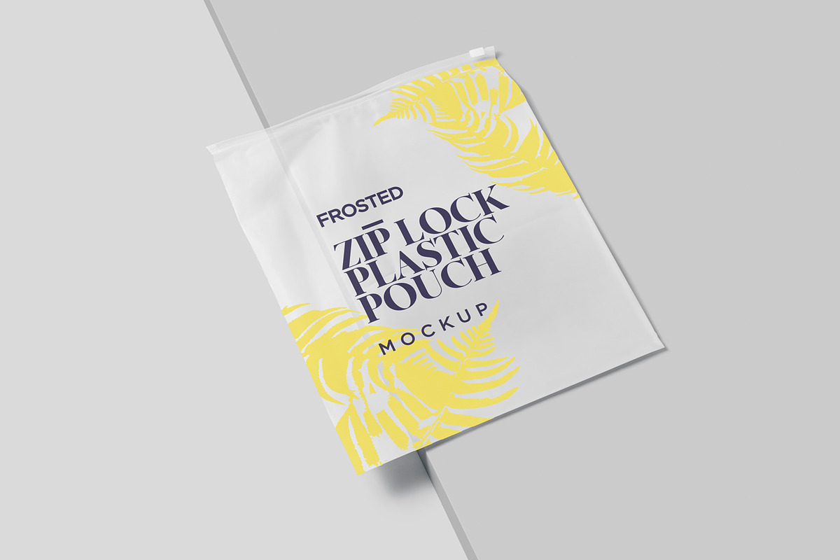 Frosted Zip Lock Plastic Bag Mockups, a Packaging Mockup by GfxFoundry