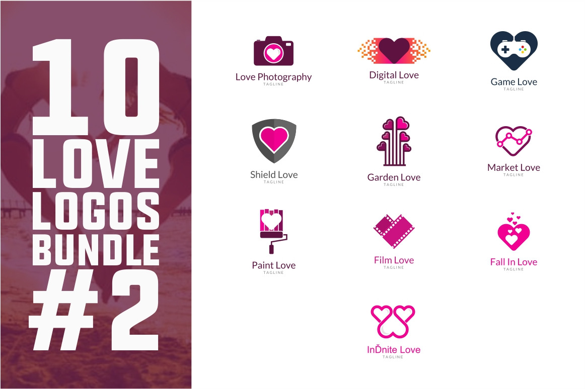 10 Love Logo Bundle #2, a Branding & Logo Template by PutraCetol Studio