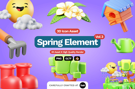 3D Spring Element Icon Vol 2, an Object 3D Model by SLAB! Design