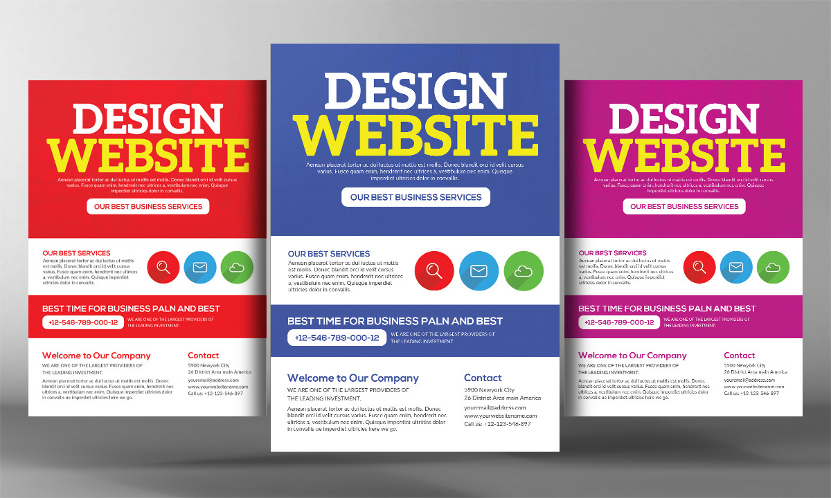 Website Design Agency Flyer Template, a Flyer Template by graphicforest