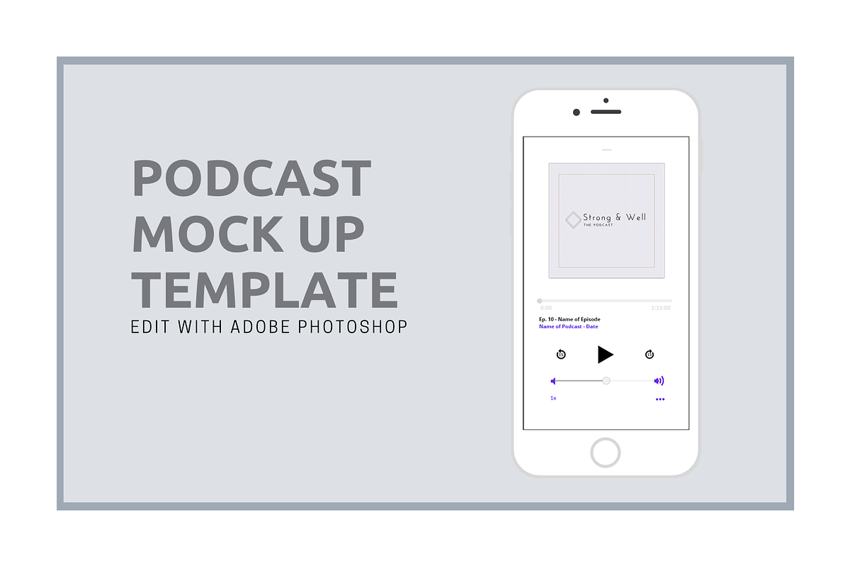Podcast Mockup Template, a Product Mockup by Lauren Ullrich Art
