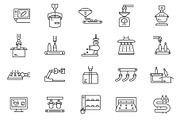 Food Manufacturing Icons, an Outline Icon by Graphic Pear