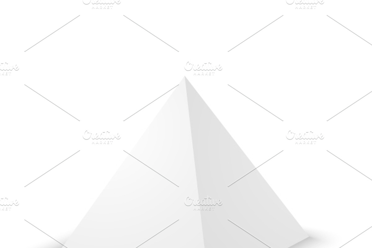 Blank white pyramid, an Object Graphic by BestPics