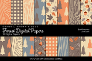 Forest Digital Papers, a Pattern Graphic by ZoollGraphics