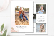 Modern Senior Photo Card PSD, an Invitation Template by By Stephanie Design