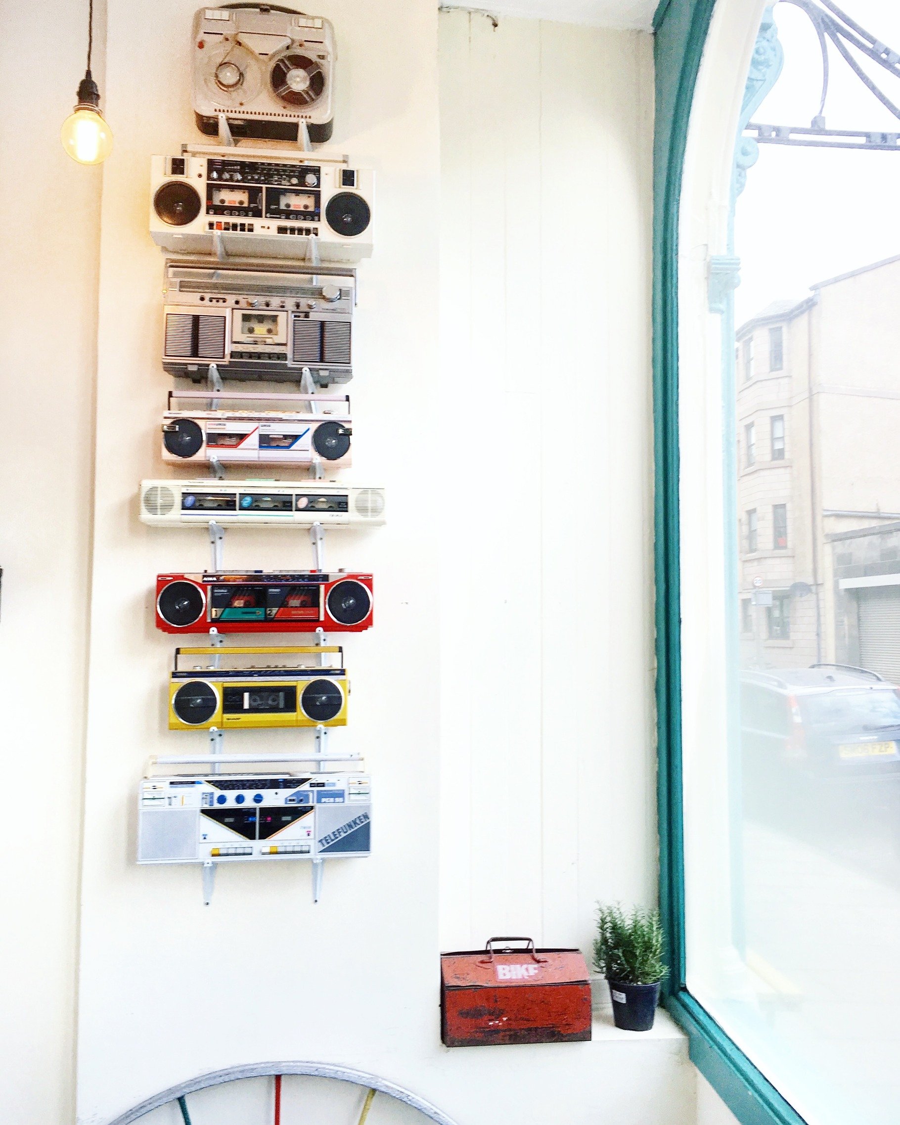Radio Decor in Hipster Cafe, an Arts & Entertainment Photo by Bicks Pics