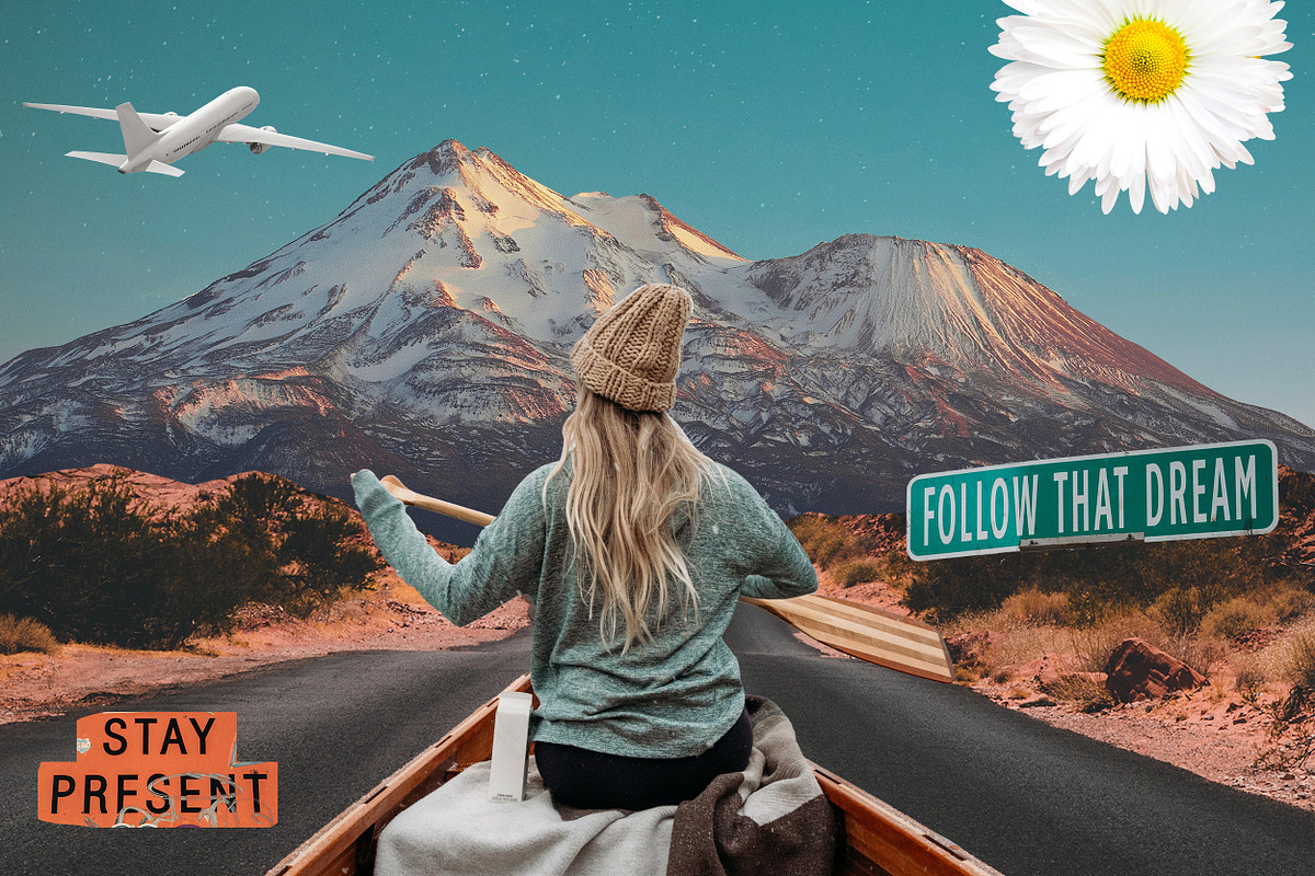 Vision Board Collage Creator, an Object Graphic by Davide Bassu