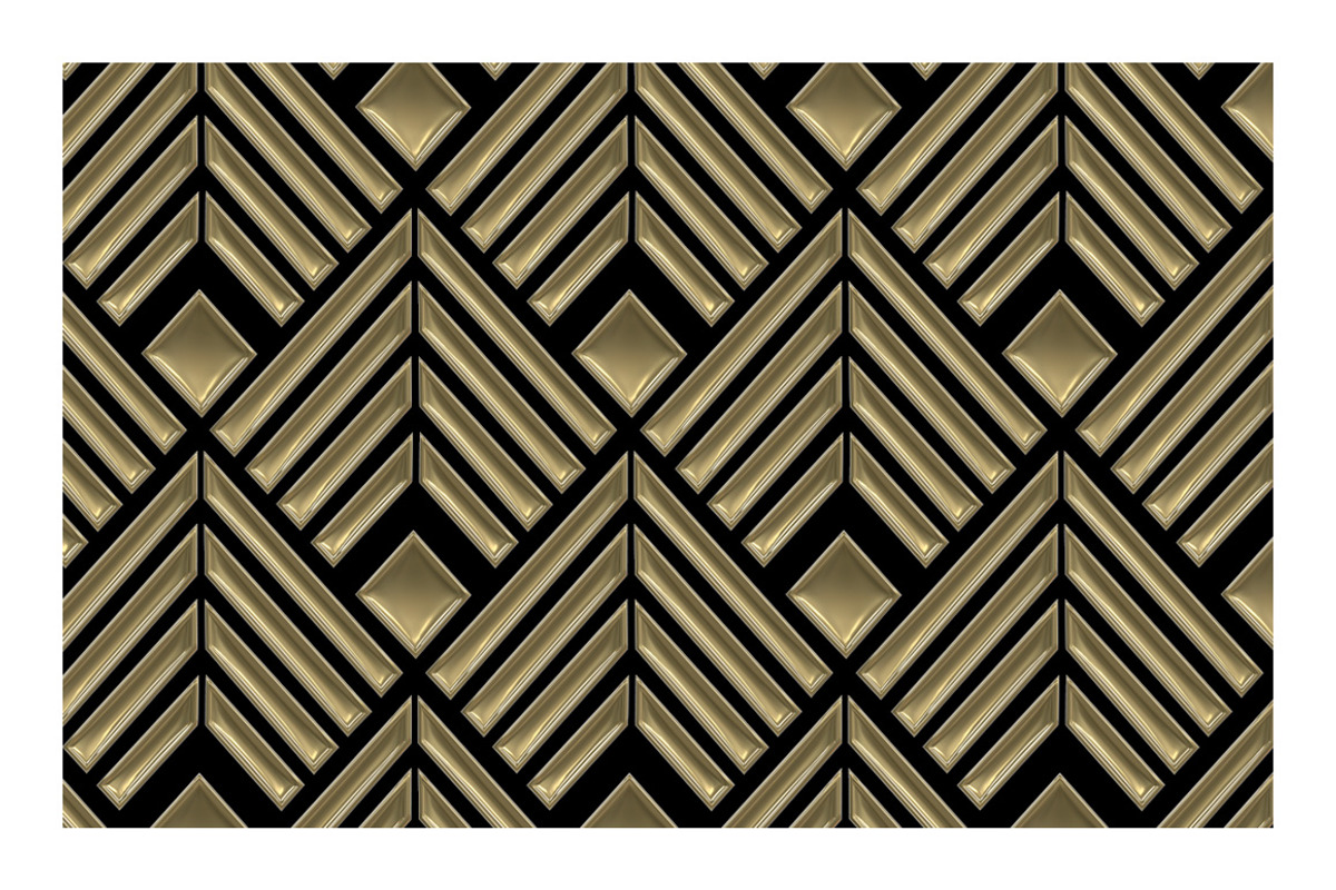 3D Art Deco Patterns for Photoshop, a Pattern Graphic by DesignerCandies