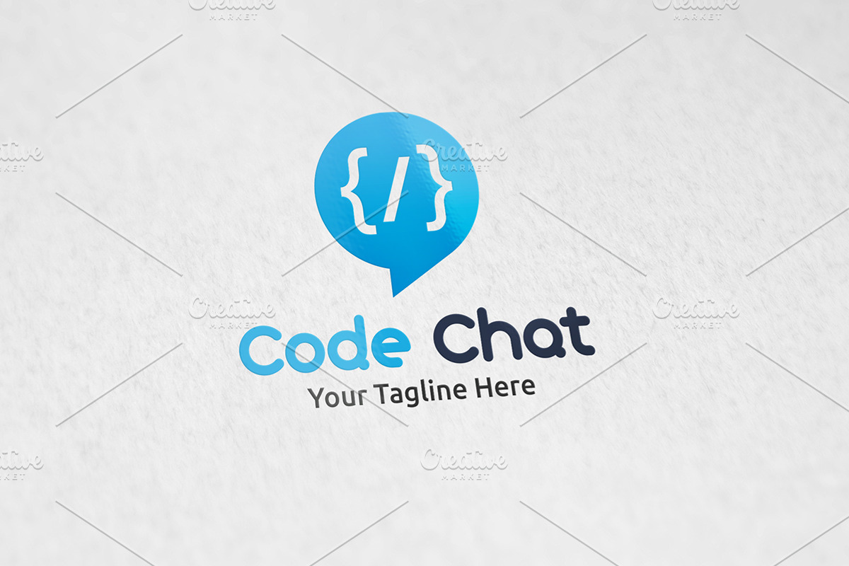 Code Chat - Logo Template, a Branding & Logo Template by Martin-Jamez