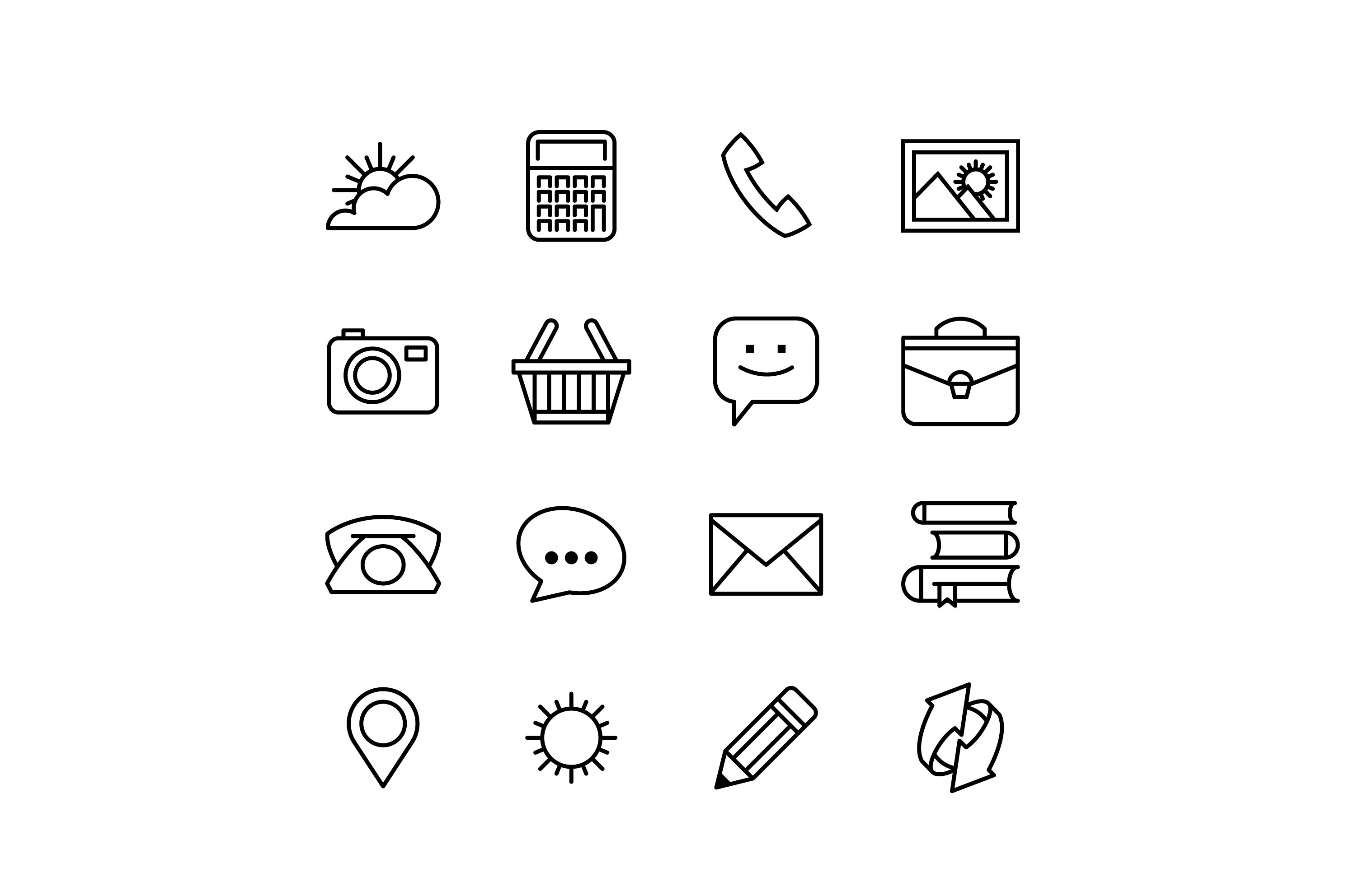 Set1 Line phone icons, an Icon by Sunny | Creative Market