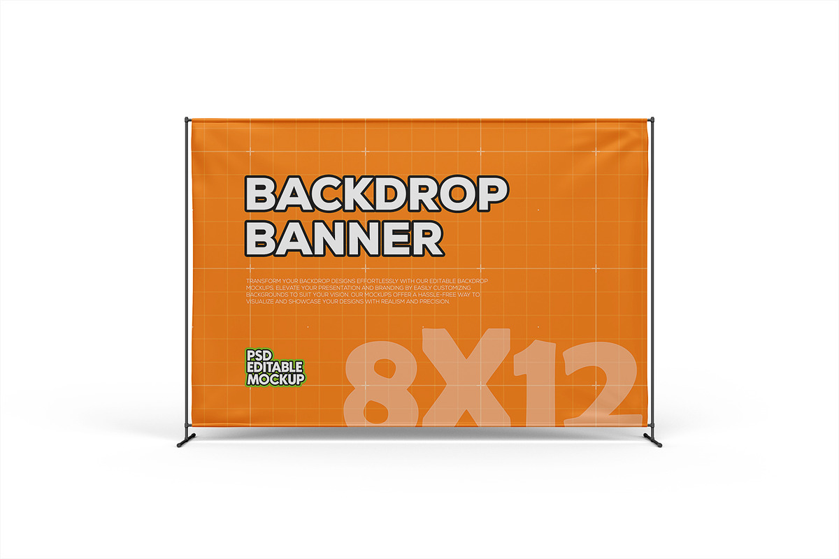 Vinyl 3:2 Backdrop Banner Mockup, an Advertising Mockup by Ram Studio