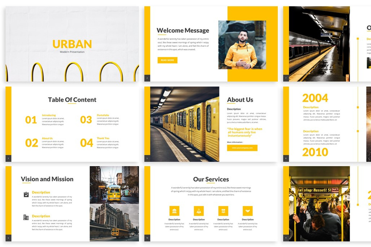 Urban - Modern Powerpoint, a Presentation Template by SlideFactory