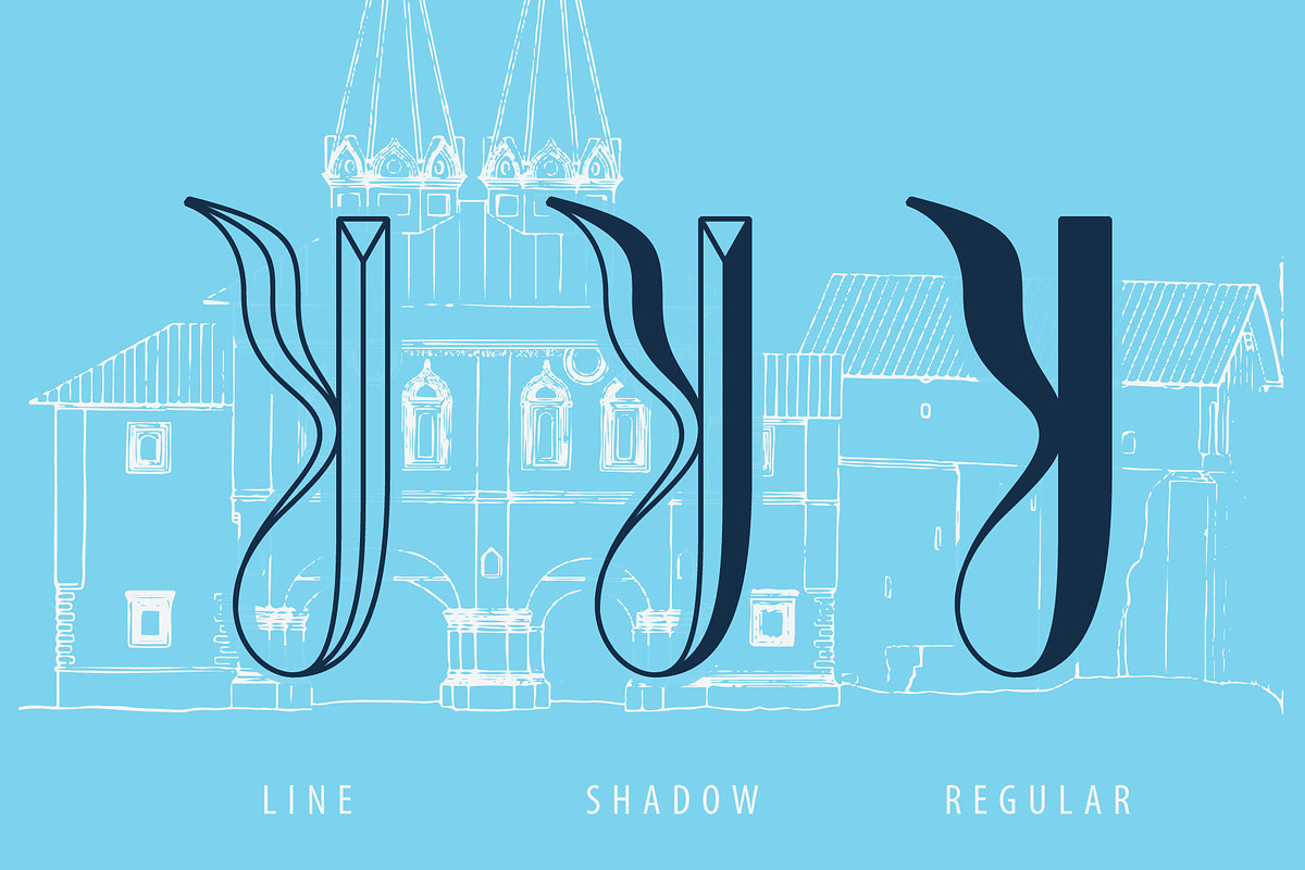 Northern Monk blackletter font, a Blackletter Font by kaer_shop