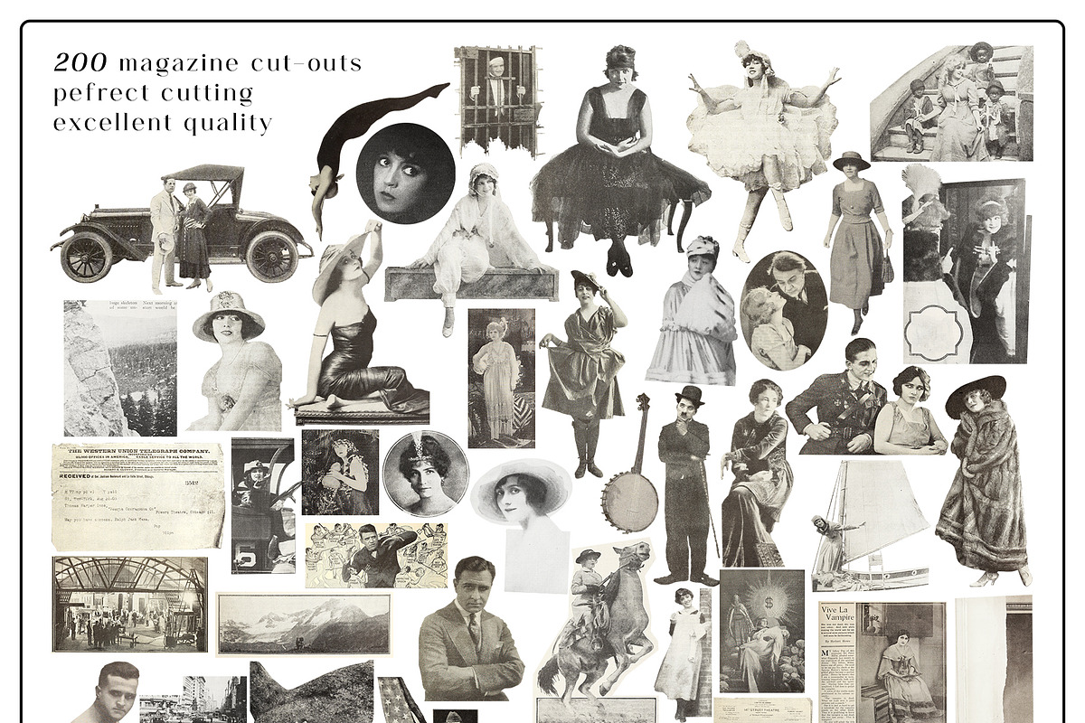 1920s Vintage Collage Pack, an Object Graphic by Kaleriia