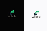 Wobble w logo, a Branding & Logo Template by legendshop