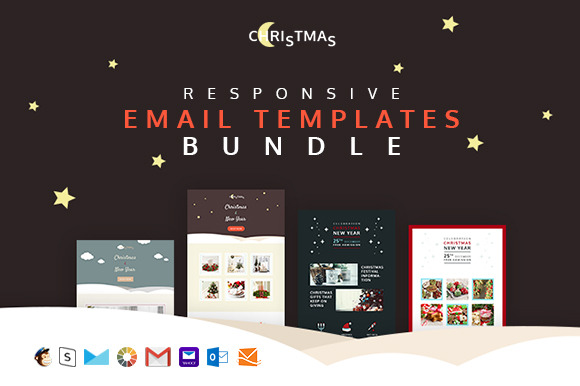 Christmas — 4 holiday emails, an Email Template by ThemesCode