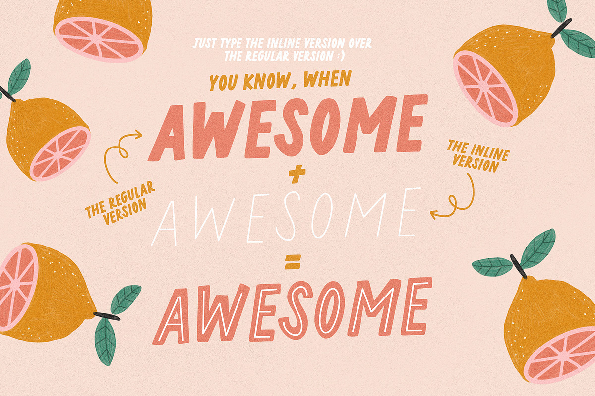 Lemon Milkshake Typeface and Dings, a Font by Nicky Laatz