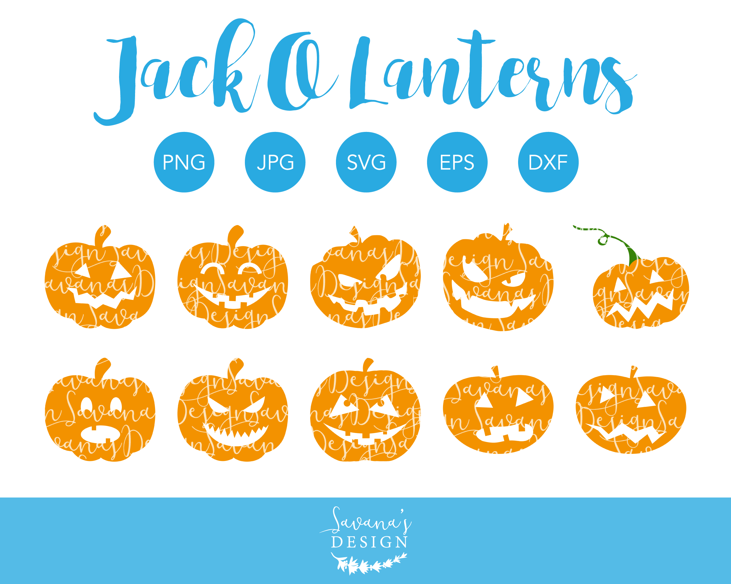 Jack O Lantern SVG Bundle, an Illustration by SavanasDesign