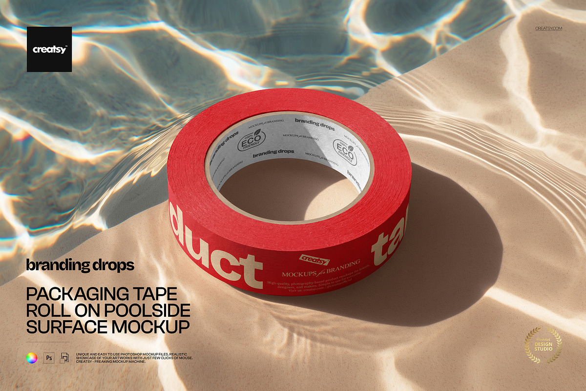 Packaging Tape Roll Mockup, a Packaging Mockup by creatsy5