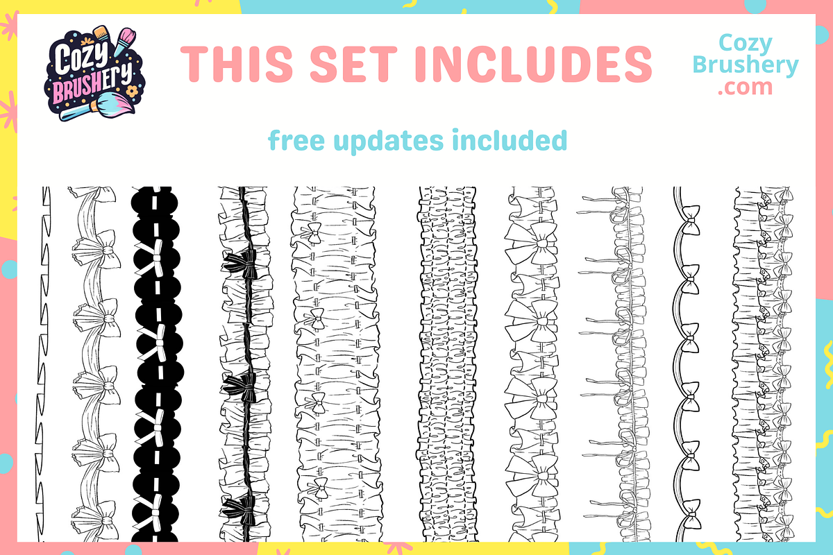 Ultimate Frill Ruffle Brushes, a Brush Add-On by Cozy Brushery