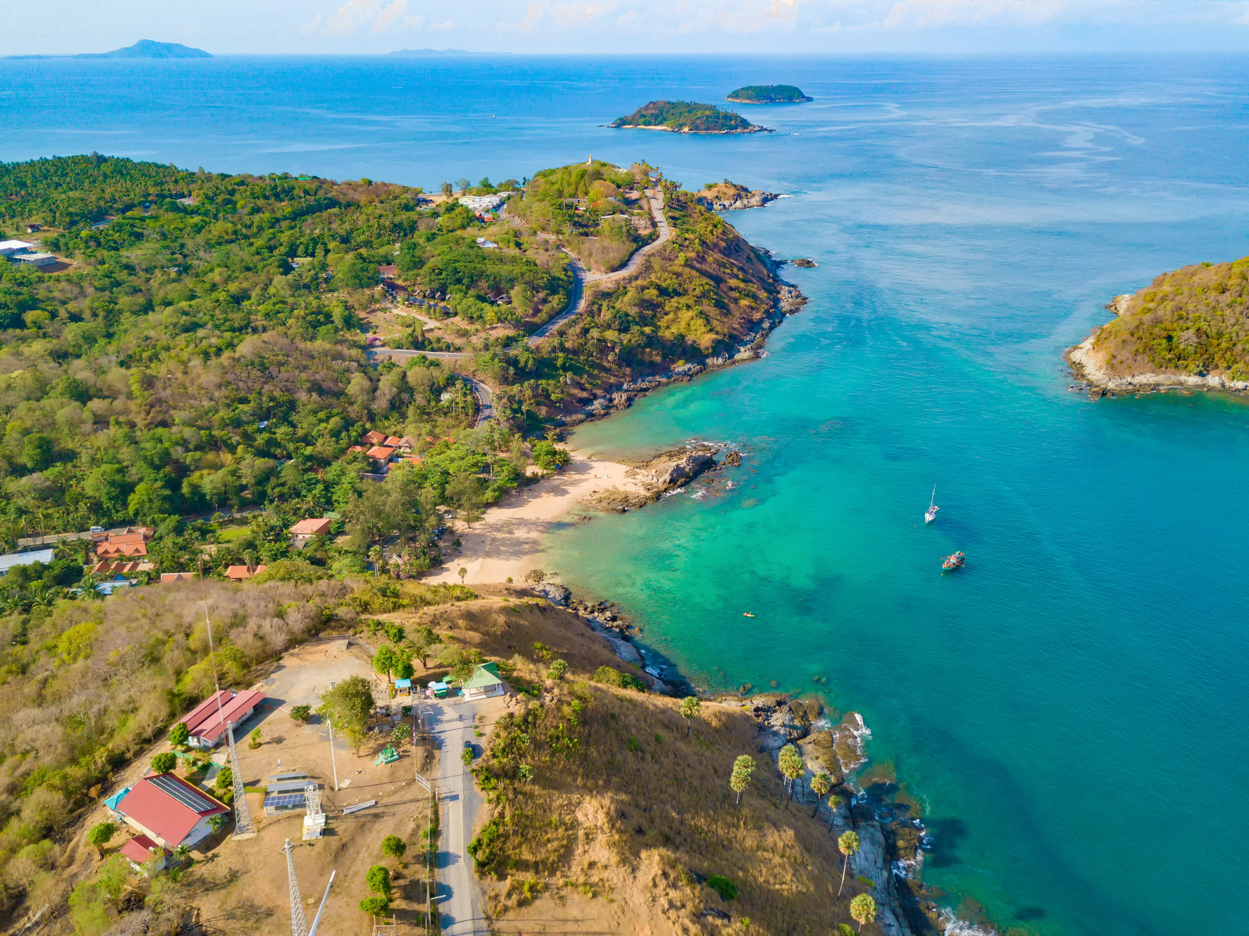 Aerial view of patong beach with blu featuring turquoise, sea, and ...