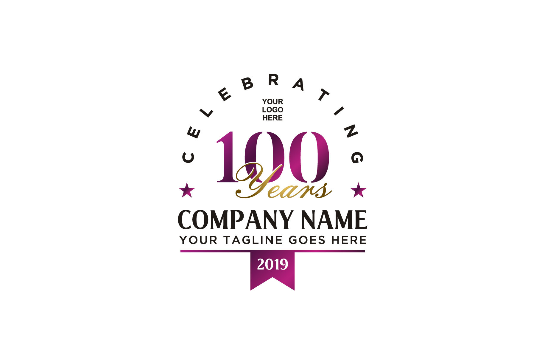 Anniversary 100th company logo desig, a Branding & Logo Template by ...