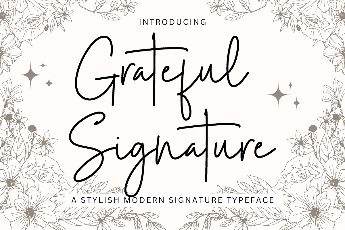 Grateful Signature Typeface